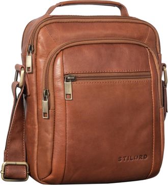 STILORD Lucky Umhängetasche Herren Klein Leder Handtasche Männer Ledertasche Crossbody Bag Vintage Umschlagtasche zum Umhängen Echtleder Businesstasche, Farbe