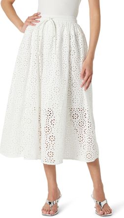 The Drop Giorgi Lace Full Skirt Rock, Wei&szlig;, S