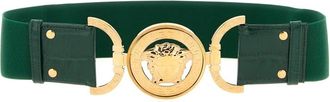 Versace Femme, Accessoires, Vert, Taille: M Medusa 95 Croc-Effect Belt 2.4