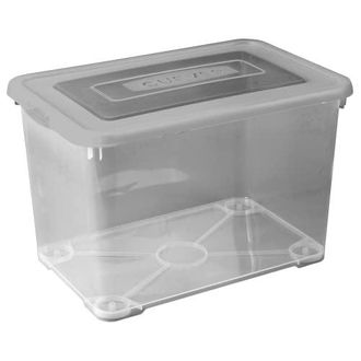 Curver Handbox 65 l mit Deckel, Smoky Grau