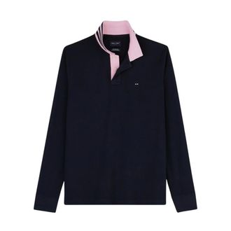 Eden Park Homme, Tops, Bleu, Taille: XL Polo &agrave; Col Contrast&eacute; et Manches Longues