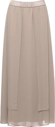 PESERICO Femme, Jupes, Beige, Taille: 38 FR Light Crepe Skirt