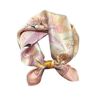 Generic Aka Foulards en soie Petite &eacute;charpe carr&eacute;e pour femme &Eacute;charpe en soie Printemps et &eacute;t&eacute; Fine Mode R&eacute;tro &Eacute;charpe Hijab &Eacute;charpe Mariage, rose, taille uni