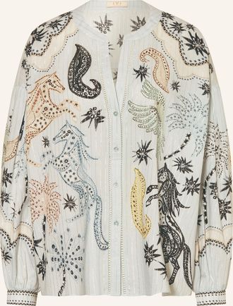 IVI Collection Ivi Collection Bluse Mit Glitzergarn blau