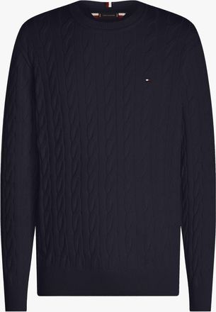 Tommy Hilfiger Pull en maille torsad&eacute;e en coton