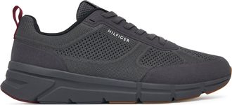 Tommy Hilfiger Sneakers Tommy Hilfiger Light Knitted Hilfiger Runner FM0FM06010 Grau