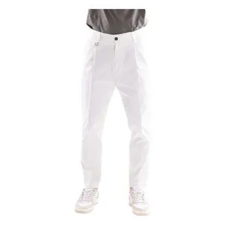Paolo Pecora Homme, Pantalons, Blanc, Taille: S Pantalon slim