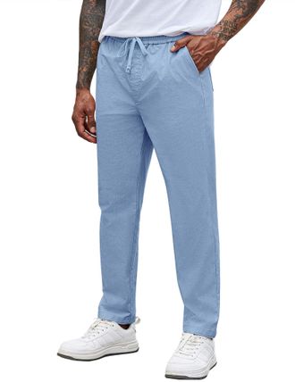 Coofandy Herren Lange Hose Chino Hose Schlupfhose aus Baumwolle Stoffhose Freizeithose Sommerhose Herren Leicht L&auml;ssige Hose M&auml;nner Hosen Lange Pants Arbeitsho