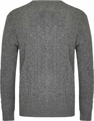 Polo Ralph Lauren Cable-Knit Wool-Cashmere Sweater - Gray