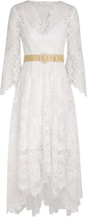 Zimmermann Femme, Robes, Blanc, Taille: 32 FR Chintz Doily-Lace Midi Dress