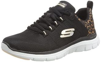 Skechers Baskets Flex Appeal 4.0-Wild Ballad pour Femme, Plomb Noir, 36.5 EU