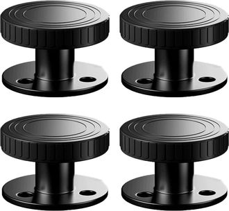 Generic 2er- oder 4er-Set M&ouml;belf&uuml;&szlig;e 27-40 mm, Ersatzf&uuml;&szlig;e aus Metall for Sofas, mit Rutschfester Unterlage for Schreibtisch/Bett/Sofa/Tisch/Schr&auml;nke(Black-4pc)