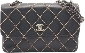 Chanel Sac bandouli&egrave;re vintage doccasion - Femme - Pre-owned - Noir - Taille: ONE Size