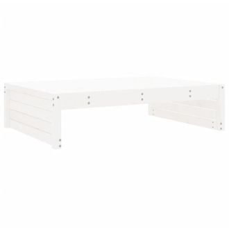 vidaXL Vidaxl - Repose-pied de jardin 120x80 cm blanc bois de pin massif