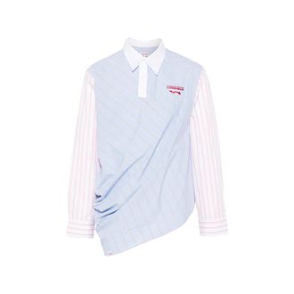 Charles Jeffrey Loverboy Topsy Turvy Striped Panelled Shirt