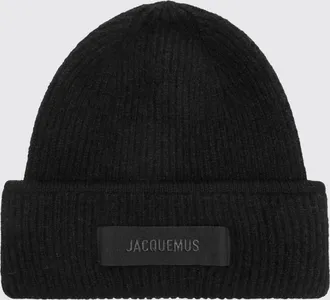 Jacquemus Gerippte Beanie-M&uuml;tze aus Woll-Alpaka-Mischung mit gesticktem Logo