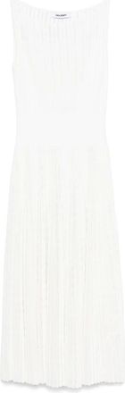 Antonino Valenti Femme, Robes, Blanc, Taille: 36 FR Robe Midi Sans Manches &agrave; Col Ras du Cou