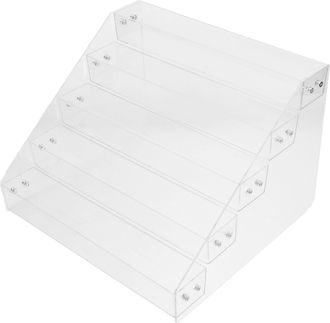 Cabilock 5stufe Kleines Wandregal Aus Acryl F&uuml;r Badezimmer Transparenter St&auml;nder F&uuml;r &Auml;therische &Ouml;le Lipgloss-Organizer Make-up-Halter Pr&auml;sentationsregal F&uuml;r Sc