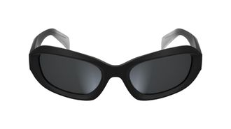 Karl Lagerfeld Unisex Adult Sunglasses KLJ6200S - Black/Crystal with Grey W/Silver Flash Lens