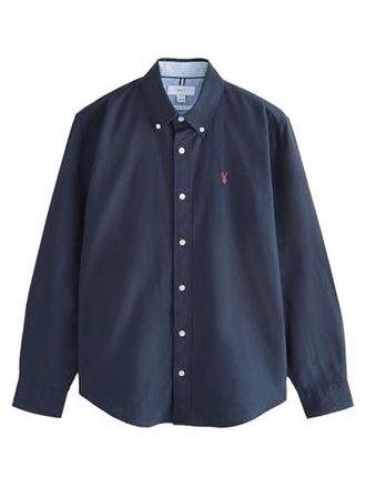 Next Homme Chemise Oxford Regular &agrave; Manches Longues Bleu Marine M