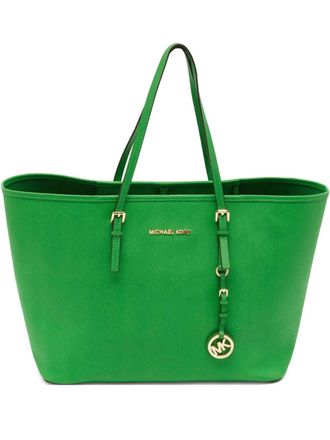 Michael Kors sac cabas Jet Set en cuir saffiano pre-owned - Vert