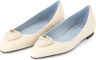 Valentino Garavani Low-Top Sneaker - Ballerinas mit Herz-Detail - Gr. 36 (EU) - in Creme - f&uuml;r Damen