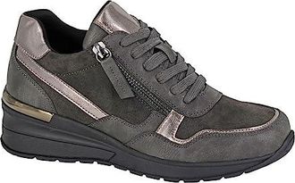 Cipriata L363F-6 ADA Baskets glamour à talon compensé avec fermeture éclair pour femme, gris/étain, pointure 39
