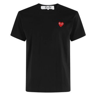 Comme Des Gar&ccedil;ons Red Emblem T-shirt - - Tops - Herren - Schwarzk - L