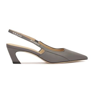 Kazar Lederpumps mit offener Ferse - - Shoes - Damen - Grau - 39 EU