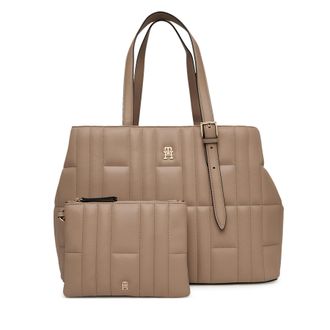 Tommy Hilfiger Handtasche Tommy Hilfiger Th Feminine Tote AW0AW17452 Beige