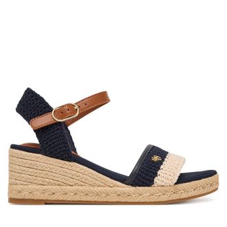 Tommy Hilfiger Espadrilles Tommy Hilfiger Mid Espad Wedge Crochet FW0FW09516 Dunkelblau