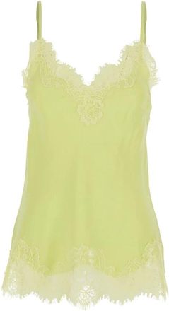 Gold Hawk Femme, Tops, Jaune, Taille: 38 FR Haut avec Broderie en Dentelle