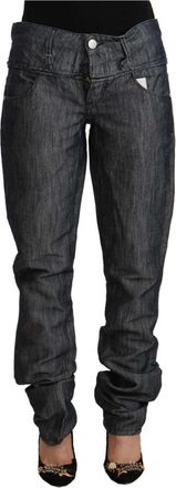 Acht Acht, Femme, Jeans, Noir, Taille: W26 Mid Waist Straight Denim