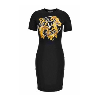 Versace Jeans Couture Damen, Kleider, Schwarzk, SGr&ouml;&szlig;e
