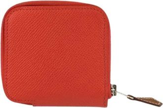 Herm&egrave;s Pre-owned Azap Compact Mini Silk In Porte-monnaie - Femme - Pre-owned - Rouge - Taille: ONE Size