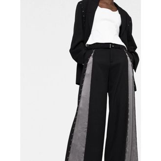 Dion Lee High-Waist Wide-Leg Trousers - Black