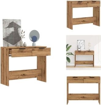 vidaXL Table console ch&ecirc;ne artisanal 90x36x75 cm bois ding&eacute;nierie - Table Console - Tables Consoles - Bout De Canap&eacute; - Table Dentr&eacute;e