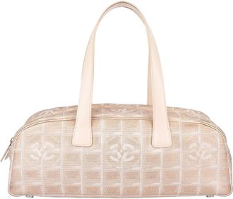 Chanel Crossbody Bags - Chanel Travel Line Glitter Monogram Handbag - Gr. unisize - in Beige - f&uuml;r Damen