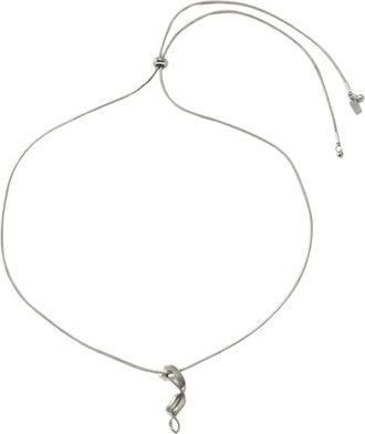 Dansk Copenhagen Ingrid Waterproof Silver Stainless Steel Long Necklace - Adjustable Chain & Brushed Finished - - Accessories - Damen - Grau - ONE SIZE