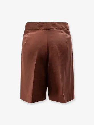 Hev&ograve; Womens Bermuda Shorts Torre Lapillo Brown Modal