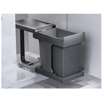 Hailo Abfallsammler Solo 20 l dunkelgrau mit Ausfahrautomatik 3636001