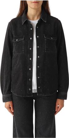 Twinset Femme, Vestes, Noir, Taille: 38 FR Chemise en jean