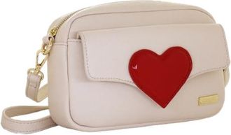 Camomilla Sac &agrave; Bandouli&egrave;re Femme, Similicuir, Collection Love Bag, Couleur Blanc