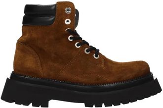 Ami Low-Top Sneaker - Lace-up Suede Ankle Boots - Gr. 39 (EU) - in Braun - f&uuml;r Damen