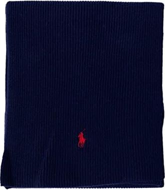 Ralph Lauren &Eacute;charpes Hommes Noir &Eacute;charpe avec broderie logo, multicolore, Taille unique