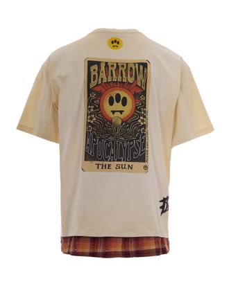 Barrow Mens T-Shirt The Sun Cream Cotton; Insert Viscose T-Shirts And Polos