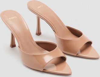 Mango Sandales pointues &agrave; talon nude - Femme - 35 - MANGO