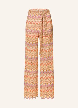 Ana Alcazar Marlenehose Mit Glitzergarn orange