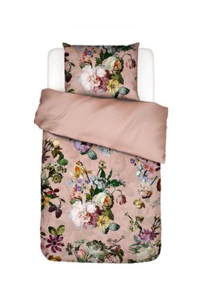 Essenza Wendebettw&auml;sche Fleur, Hellrosa, Textil, Blume, 135x200 cm, Oeko-Tex Standard 100, Schlaftextilien, Bettw&auml;sche, Bettw&auml;sche, Satin-Bettw&auml;sche