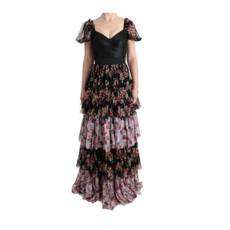 Dolce & Gabbana Blumenmuster Gestufte Maxikleid - - Dresses - Damen - Mehrfarbig - 2XS